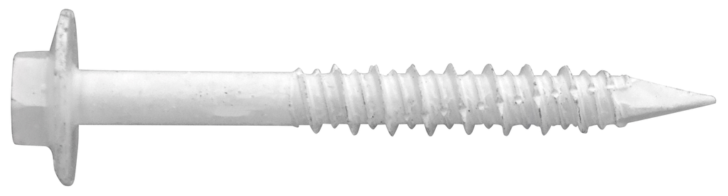 Dagger-Con 1/4" x 5" Hex Flange White Concrete Screws - 500 Qty — Power ...