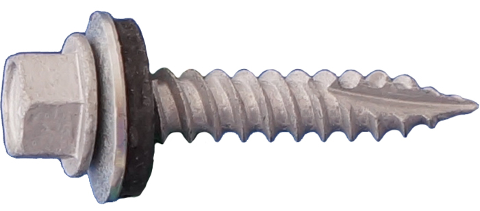 Dagger-Tite 14" x 1-1/4" Hex Washer Head Type 17 Screws with Bonded Wa ...