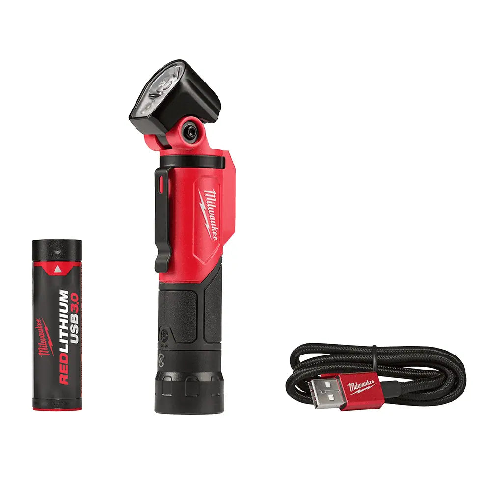 Milwaukee REDLITHIUM USB Pivoting LED Flashlight — Power Bolt And Tool