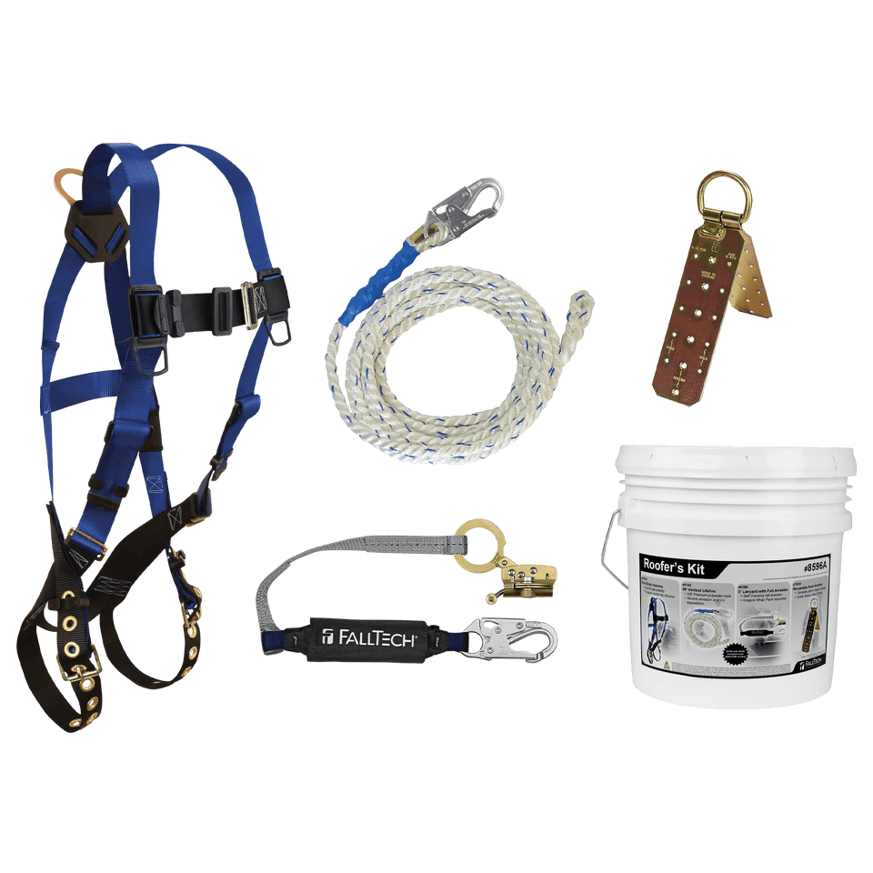 50% off on FallTech Premium Fall Protection Kit with 2 ft Lanyard | Kit ...